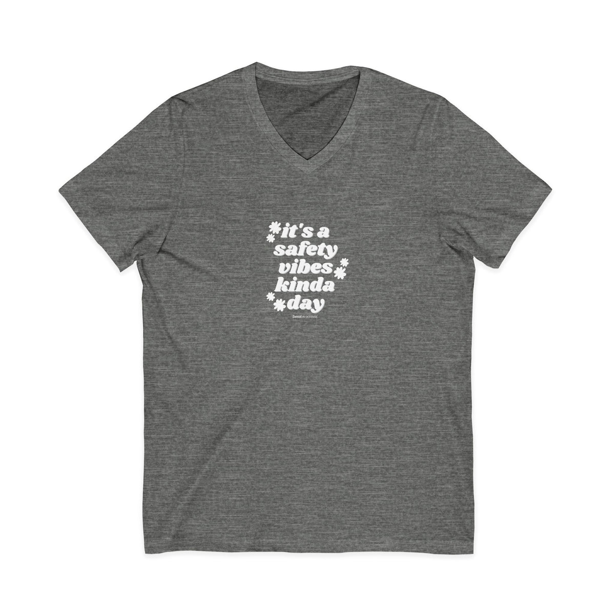 Safety Vibes Jersey Short Sleeve V-Neck Tee – The Damsel Store