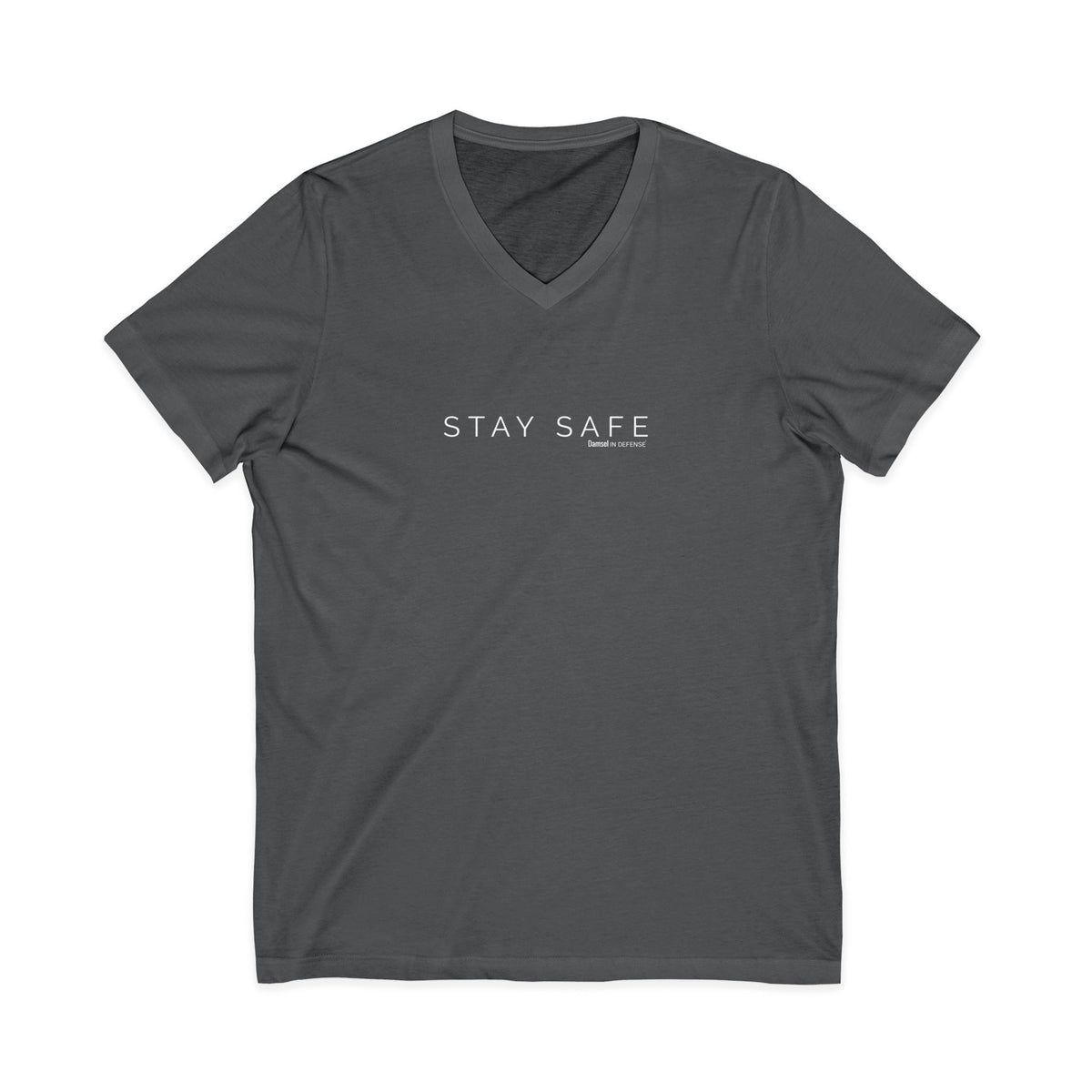 Stay Safe Jersey Short Sleeve V-Neck Tee – The Damsel Store