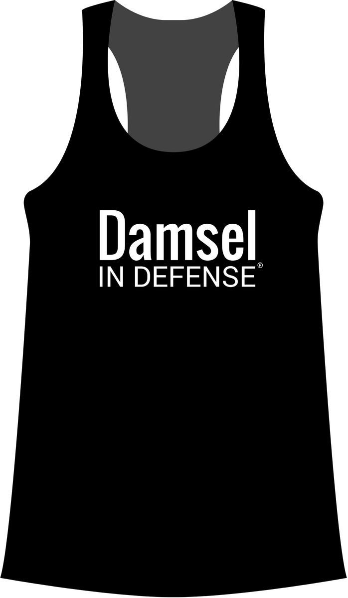 Damsel in Defense Black Racer Tank – The Damsel Store